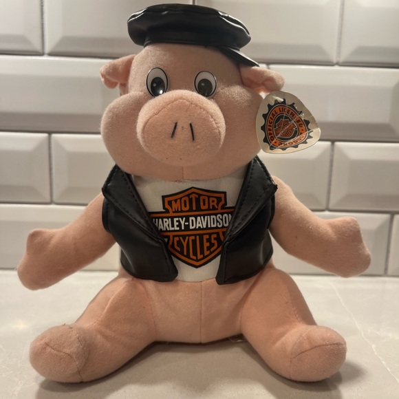 Other | Harleydavidson Pig Plush Stuffed Animal Vintage Hd | Poshmark